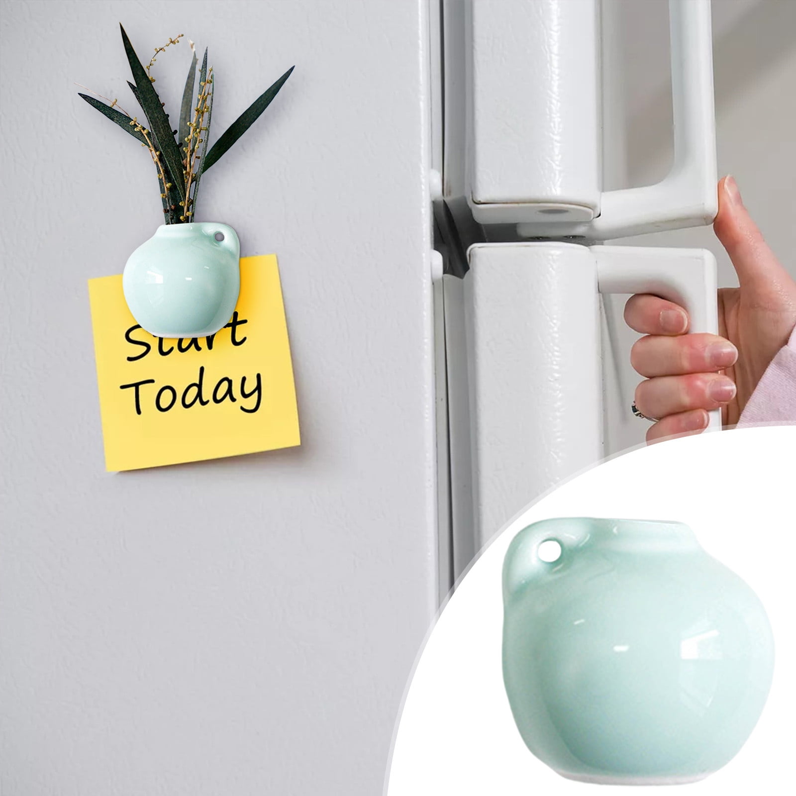 Mini Ceramic Vase Refrigerator Magnet Sticker | 3D Decorative Fridge ...