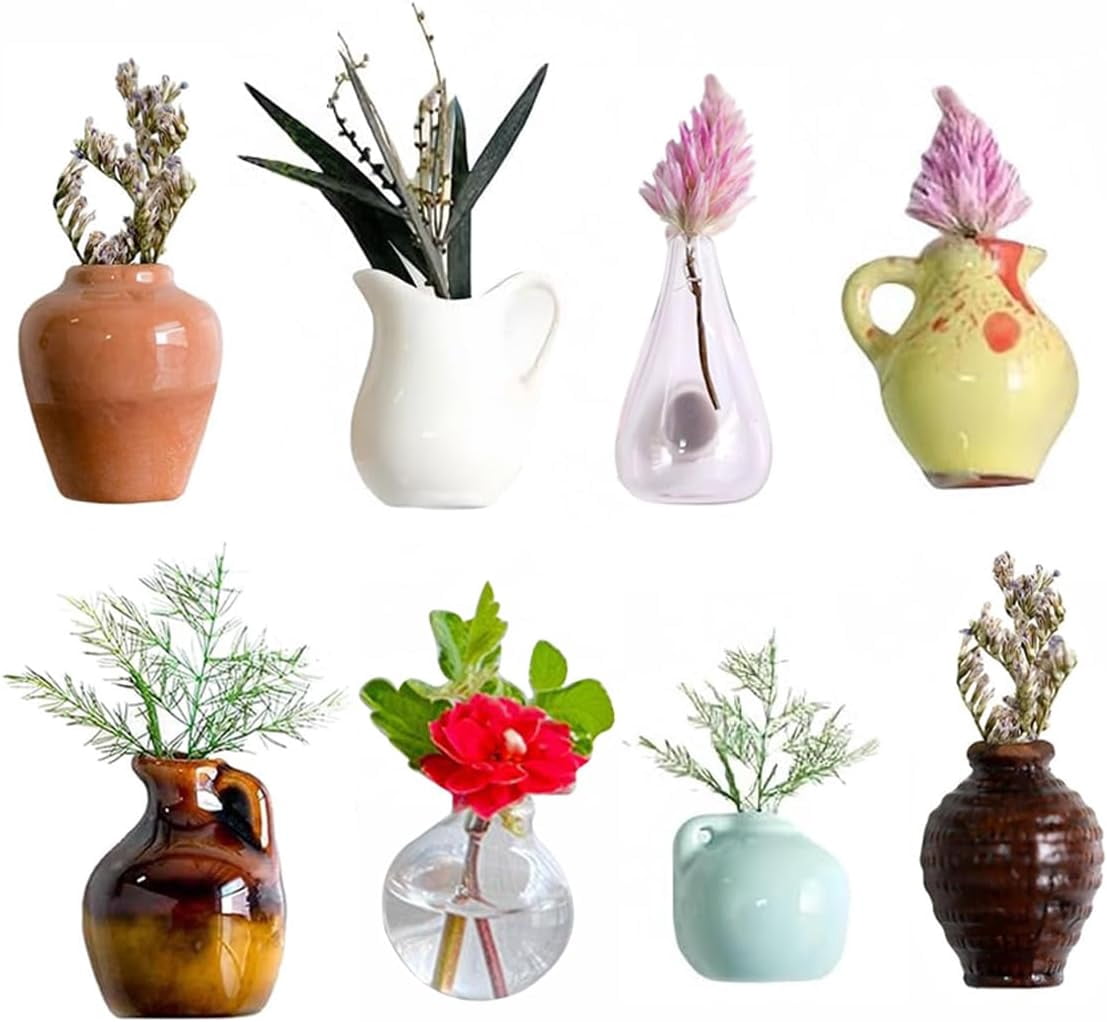 Mini Ceramic Vase Refrigerator Magnets, Mini Vase Magnets, Ceramic ...