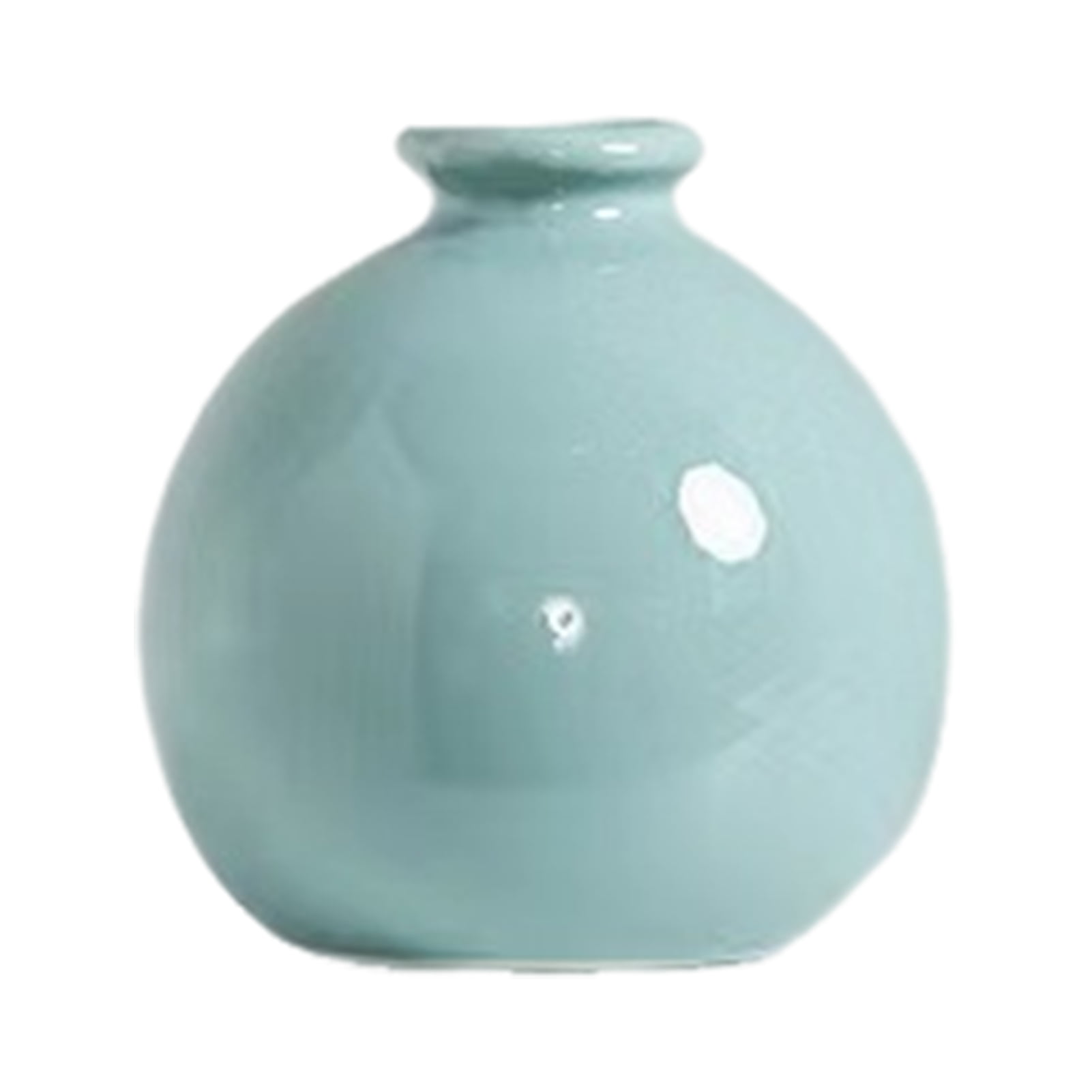 Mini Ceramic Vase Solid Color Glazed Flower Vase Desktop Decor ...