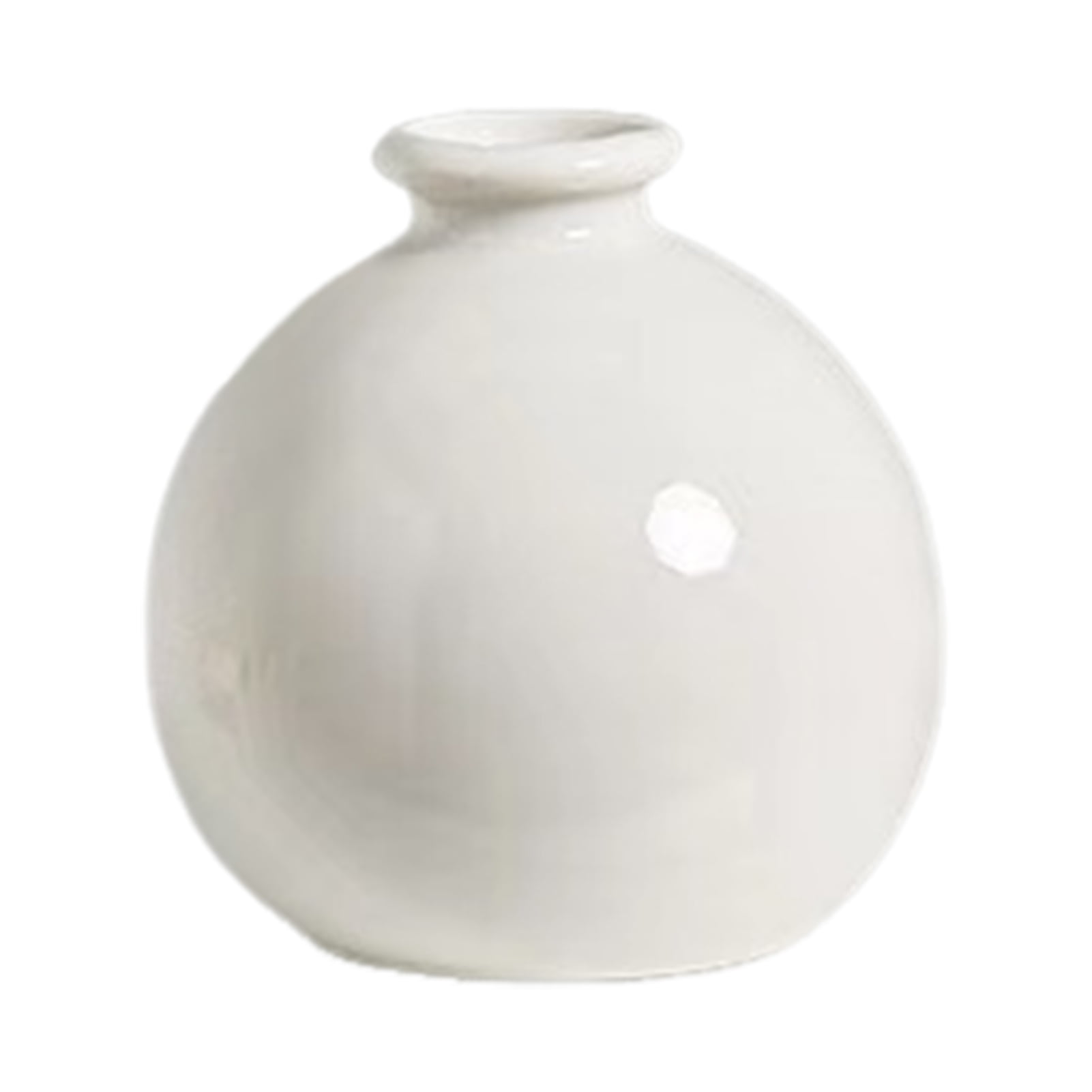 Mini Ceramic Vase Solid Color Glazed Flower Vase Desktop Decor ...