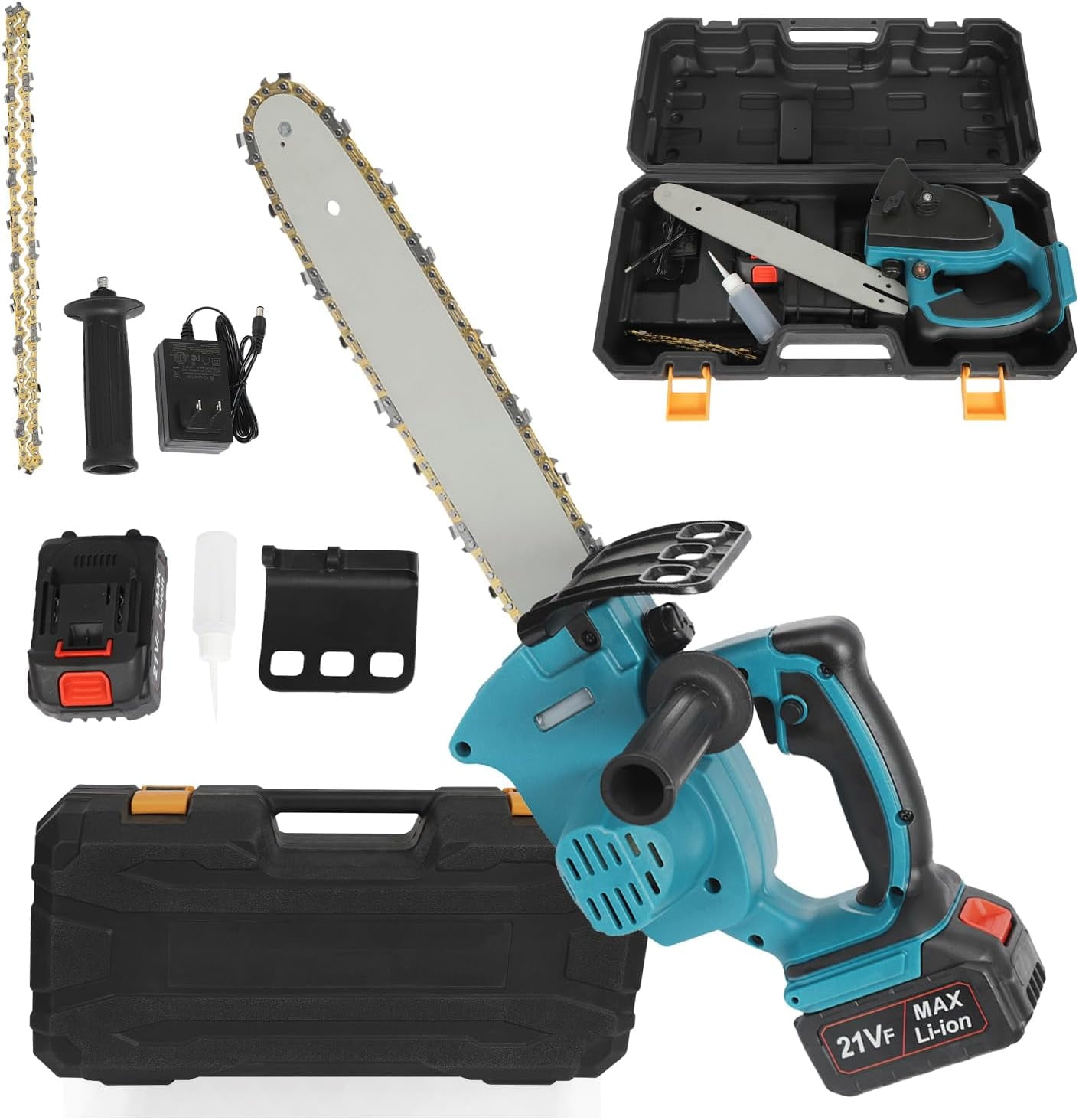 Mini Chainsaw 12 Inch Cordless Battery Powered Handheld Chainsaw ...