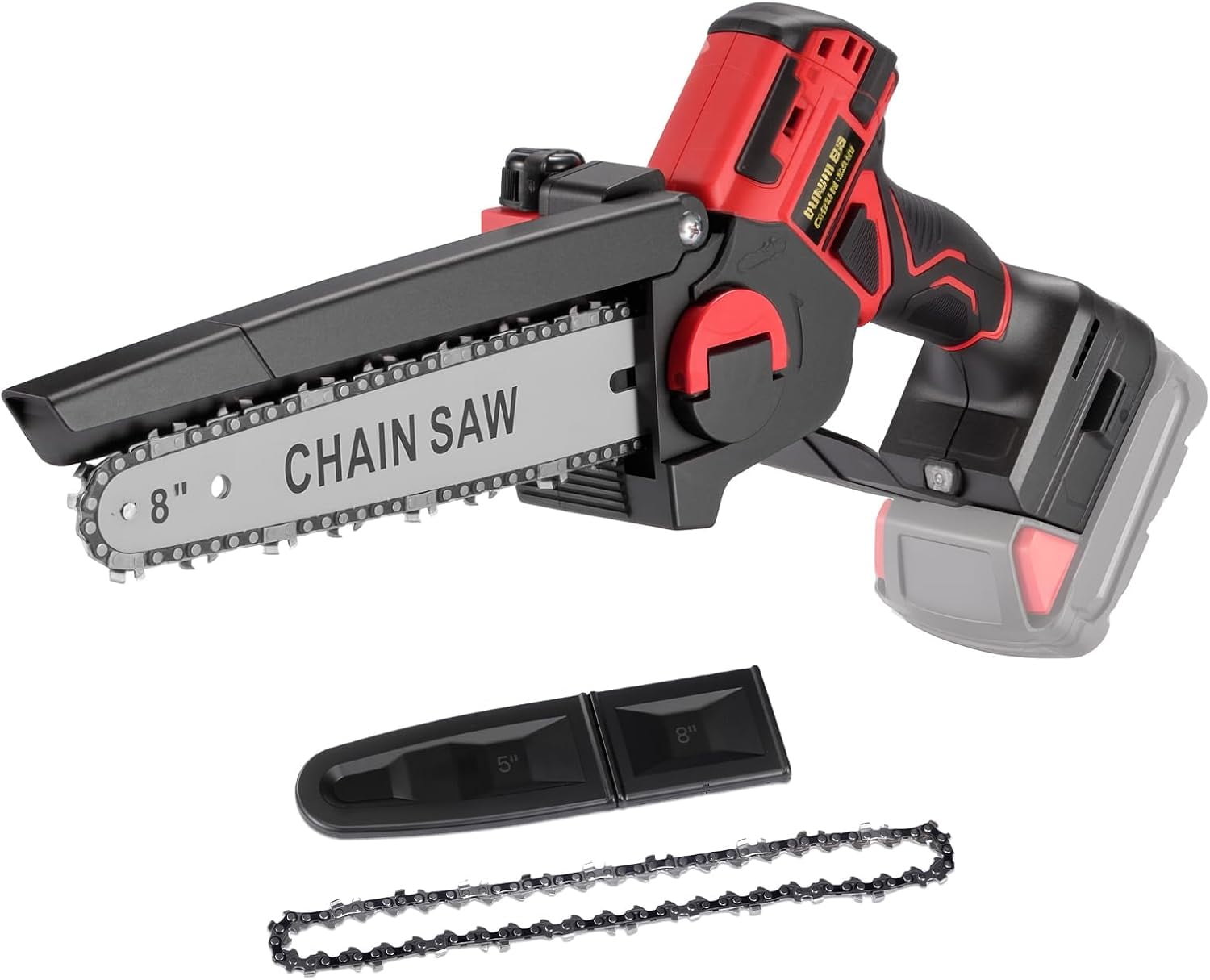 Mini Chainsaw for 18V Battery, Auto-Oiler, 8-Inch Brushless Cordless ...
