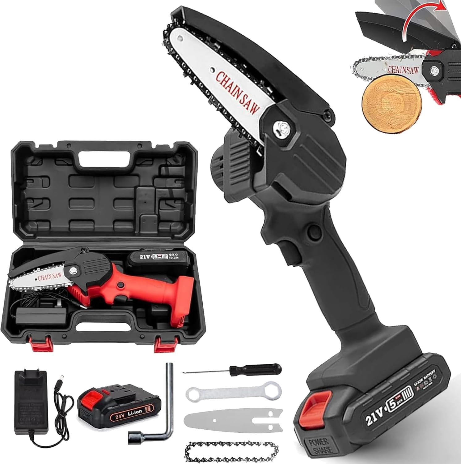 Mini Chainsaw, 2025 New Woodranger Mini Chainsaw Cordless, Portable ...