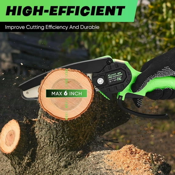 Mini Chainsaw | 6 Inch Cordless Electric Chain Saw | Battery Powered ...
