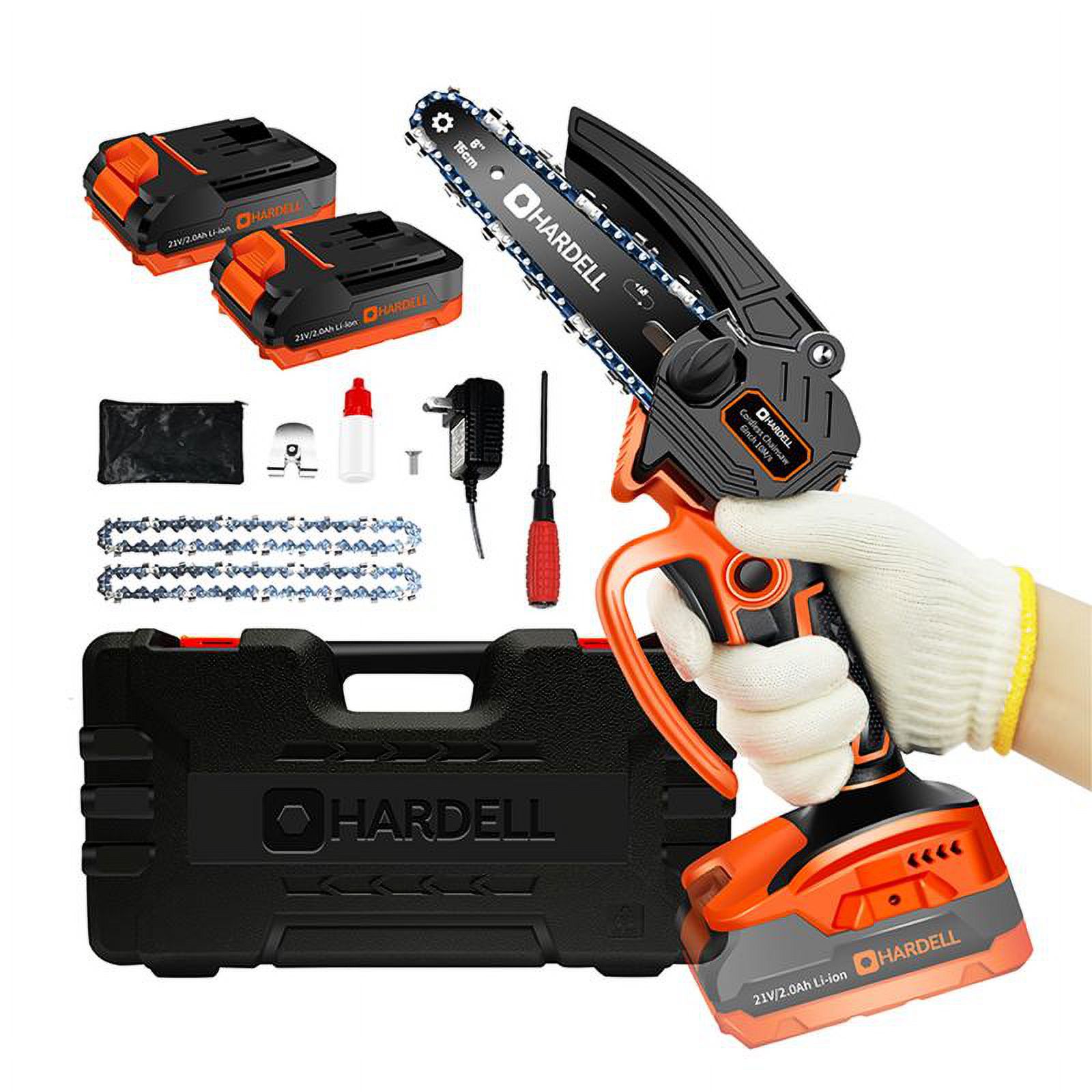 Mini Chainsaw 6 Inch Cordless, Handheld Portable Electric Chainsaw with ...