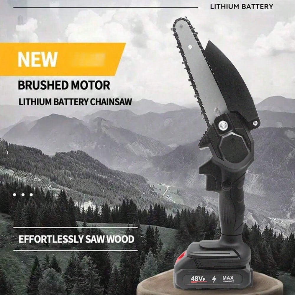 Mini Chainsaw 6 Inch Electric Chain Saw Cordless Portable Handheld With ...
