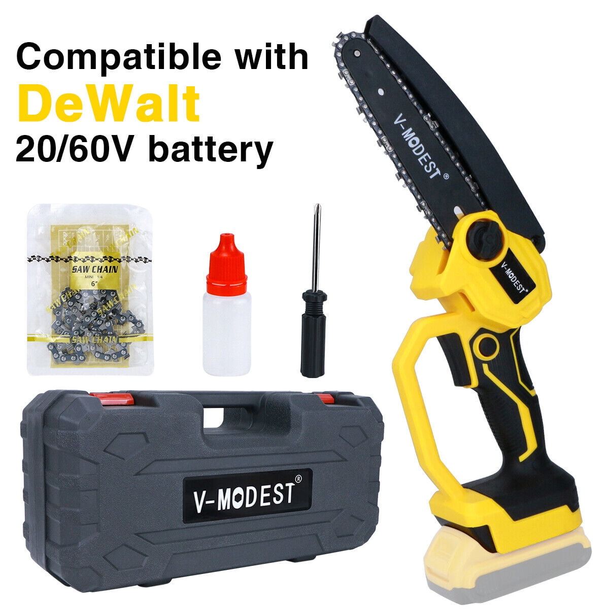 Mini Chainsaw 6 Inch For Dewalt 20V MAX Battery Cordless Chain Saw ...