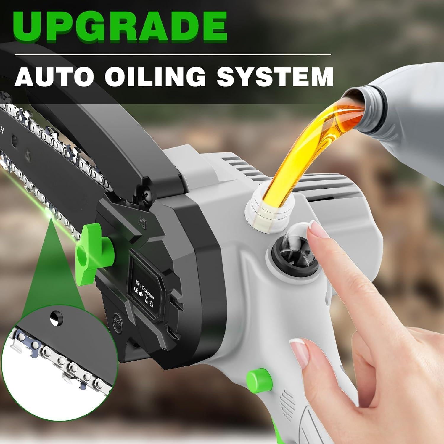 Mini Chainsaw Cordless,[2025 Upgraded] 6 Inch Portable Electric Chain ...