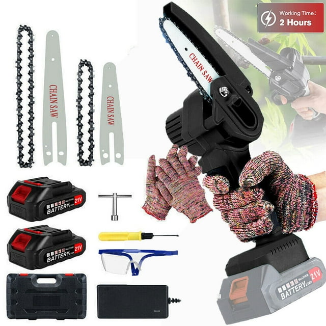 Mini Chainsaw Cordless 6 Inch , Super Saw with 2 Battery , Small Hand ...