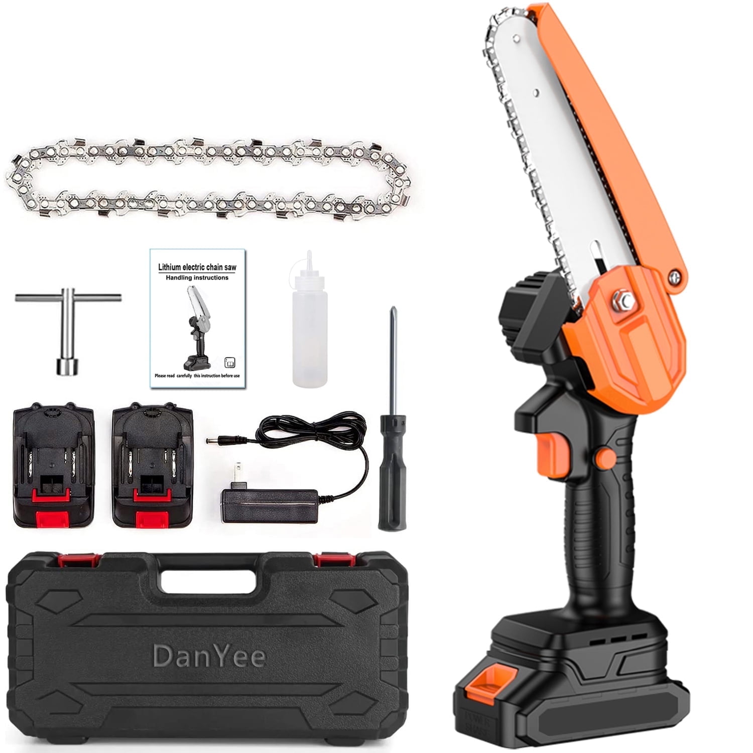 Mini Chainsaw Cordless, 6 inch 20v Portable Battery Powered Chain Saws ...