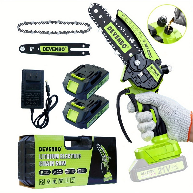 Mini Chainsaw Cordless 6-inch, Handheld Electric Power Chain Saw, for ...