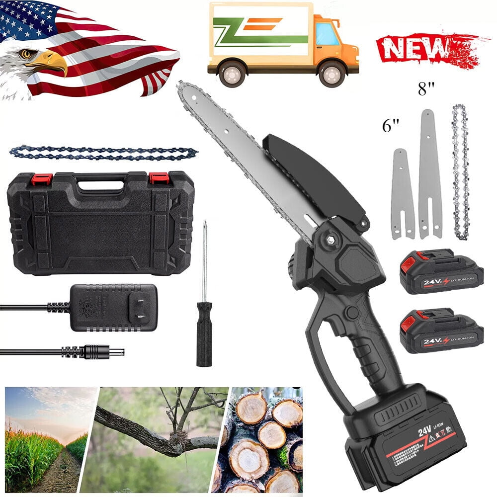 Mini Chainsaw Cordless, Portable Handheld Small Chainsaw 6/8inch Mini ...