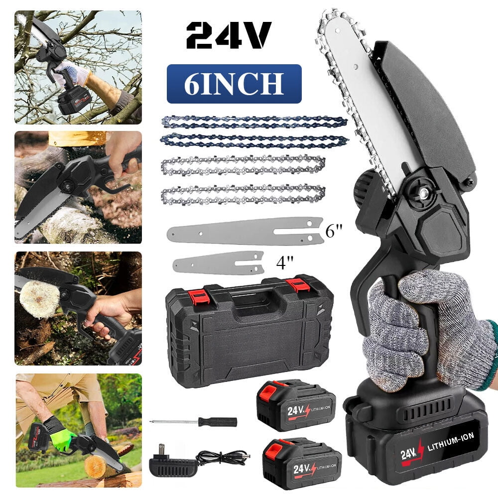 Mini Chainsaw Cordless, Portable Handheld Small Chainsaw 6/8inch Mini ...