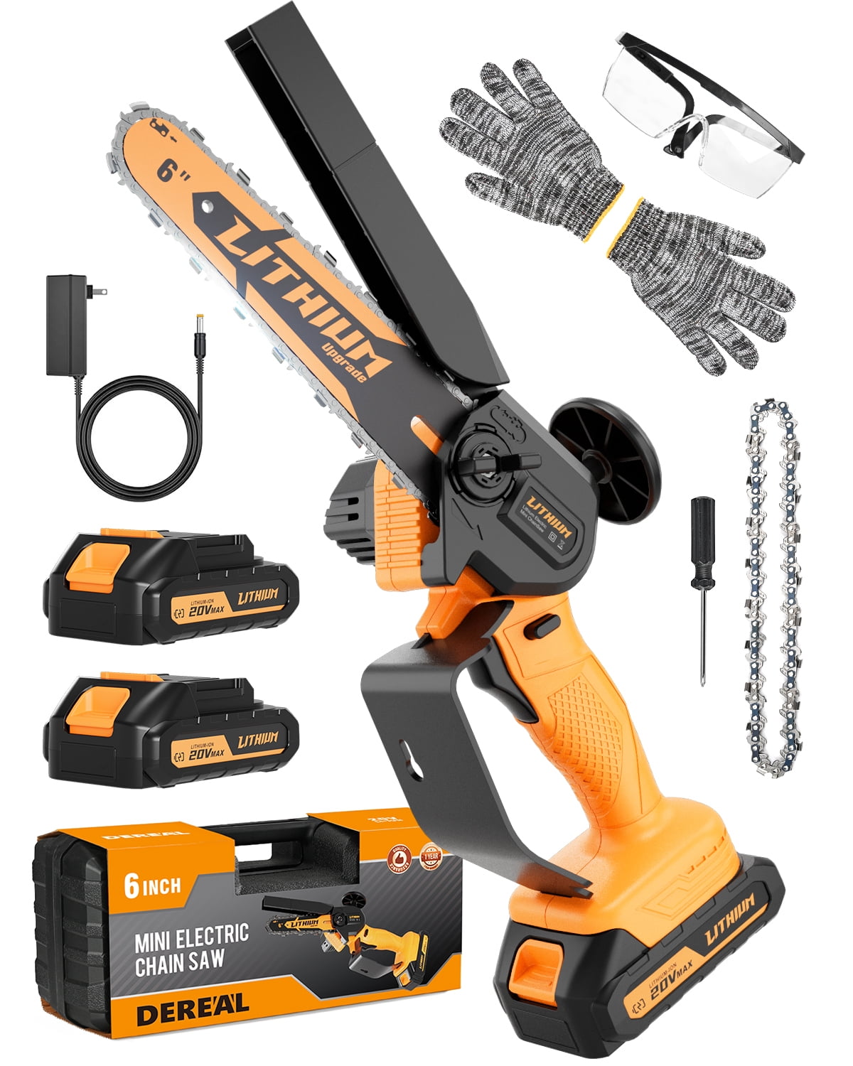 Mini Chainsaw Portable Electric Chainsaws 6-inch Cordless Handheld ...