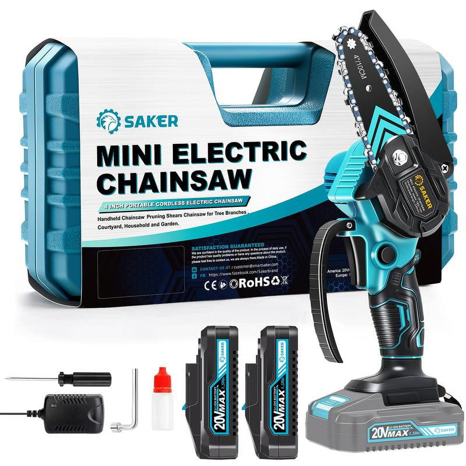 Mini Chainsaw - Portable Electric Cordless Pruning Saw with Upgraded ...