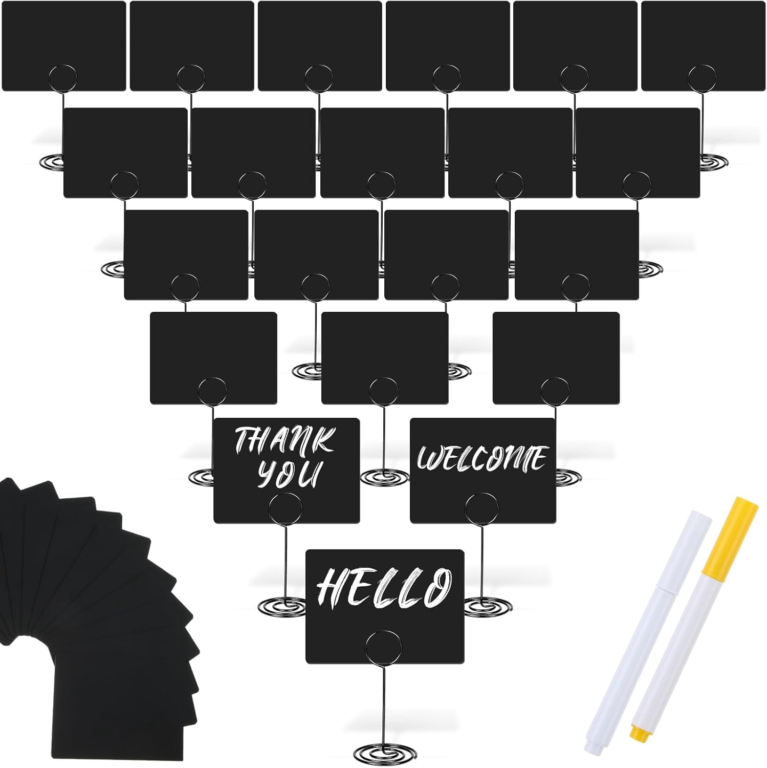 Mini Chalkboard Sign with 8. 7 Inch Metal Stand, 4