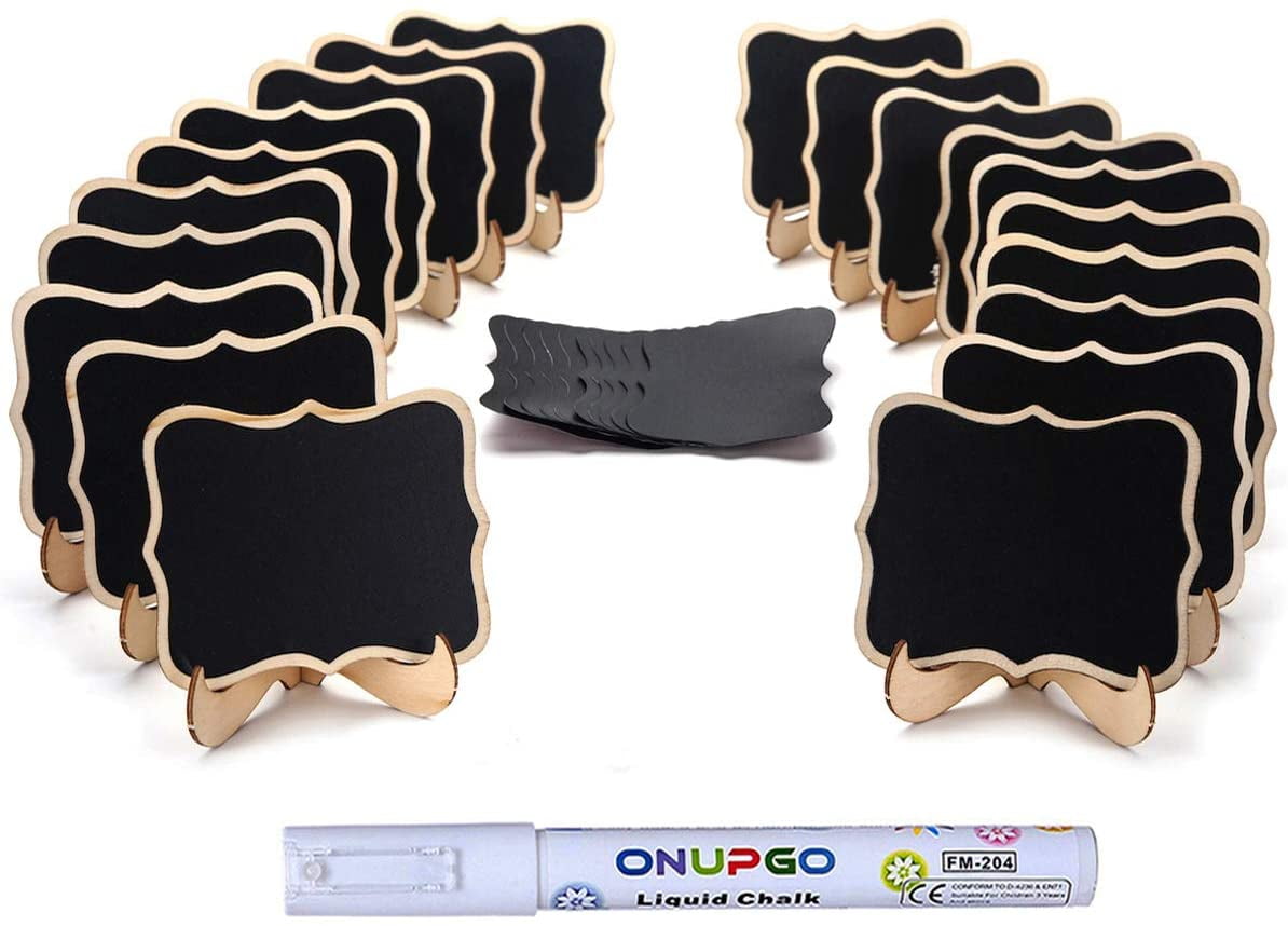 Mini Chalkboard Signs, 20 Pack Small Chalkboard Labels Table Signs with ...