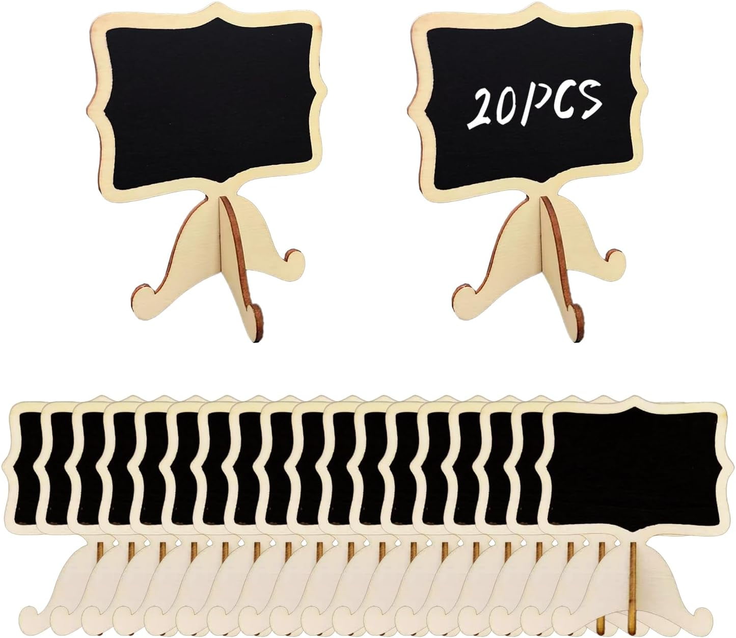 Mini Chalkboard Signs ，A Set of 20 Mini Blackboards with Wooden ...