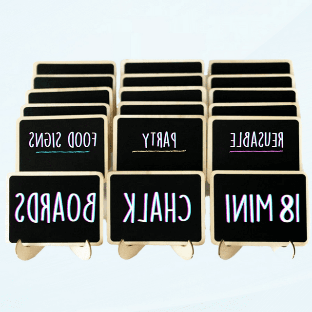 Mini Chalkboard Signs for Food | 18 Small Chalk Signs + 3 White Chalk ...