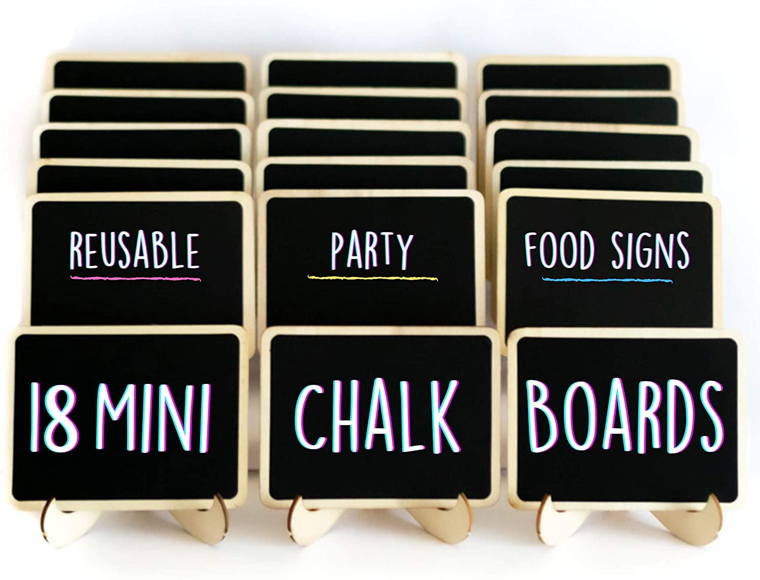 Mini Chalkboard Signs for Food 18 Small Chalk Signs | Food Signs for ...