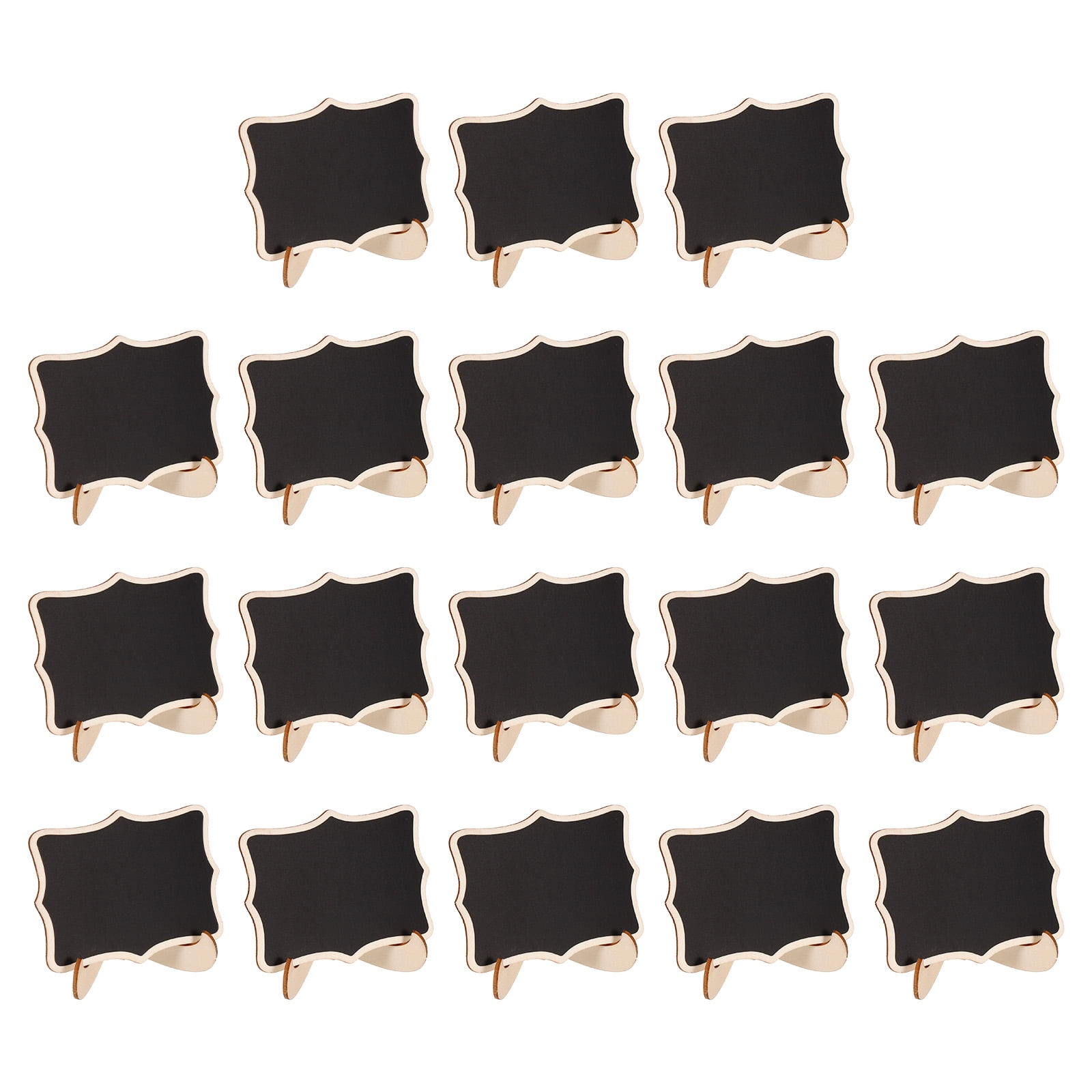 Mini Chalkboard Signs Small Blackboard Labels with Stand Wooden Wavy ...