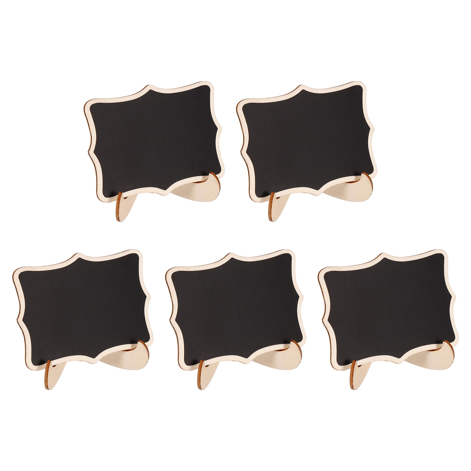 Mini Chalkboard Signs Small Blackboard Labels with Stand Wooden Wavy ...