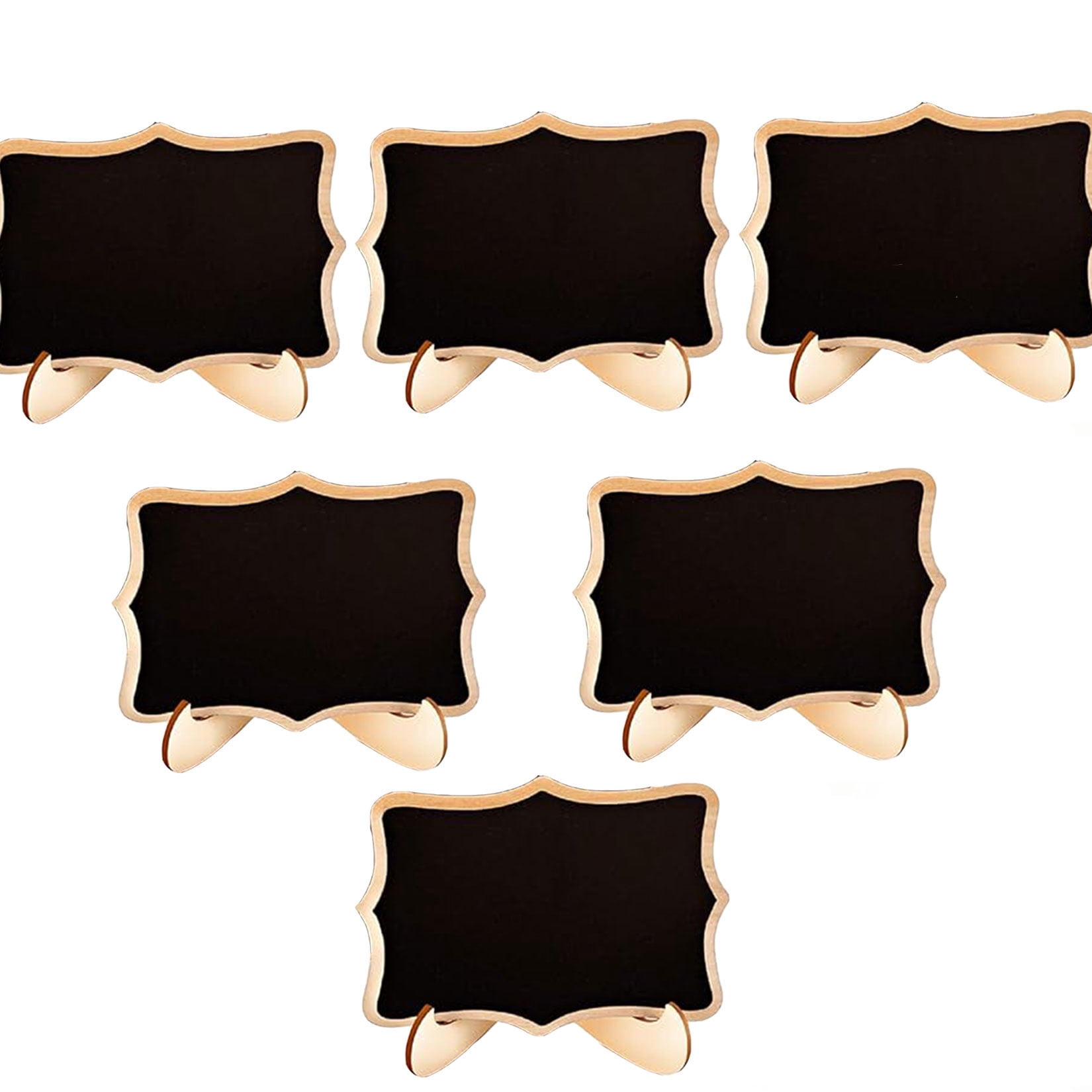 Mini Chalkboard Signs With Stand - 10 Pack Rustic Wood Framed Tabletop ...