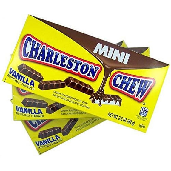 Mini Charleston Chew Vanilla, Chocolate Coated, 3.5oz, 12-Pack, Kosher ...