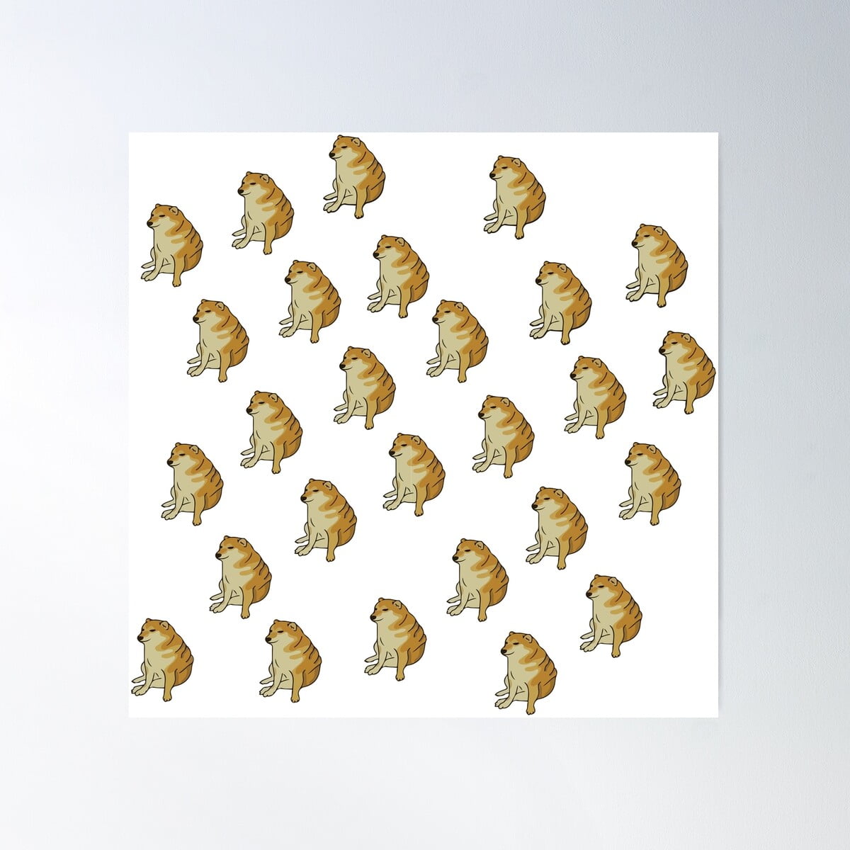 Mini Cheems, Dog Meme, Funny Dogs, Cheems Sticker Pack Poster Wall Art ...