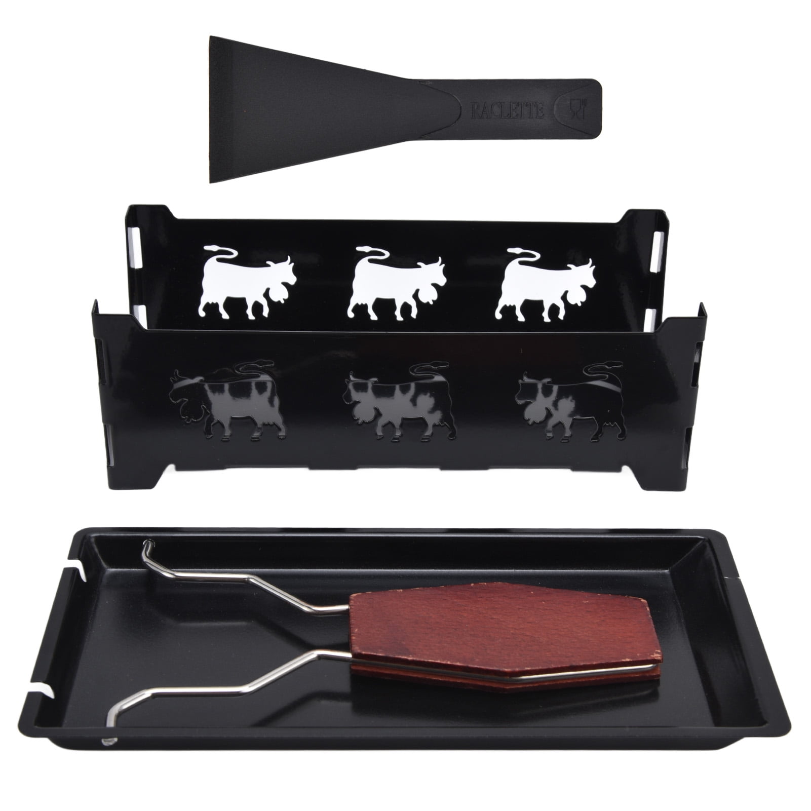 Mini Cheese Raclette Grill with Black Handle Rectangular Bakeware ...