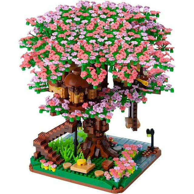 Mini Cherry Blossom Tree house Bonsai Tree Building Blocks Set ...
