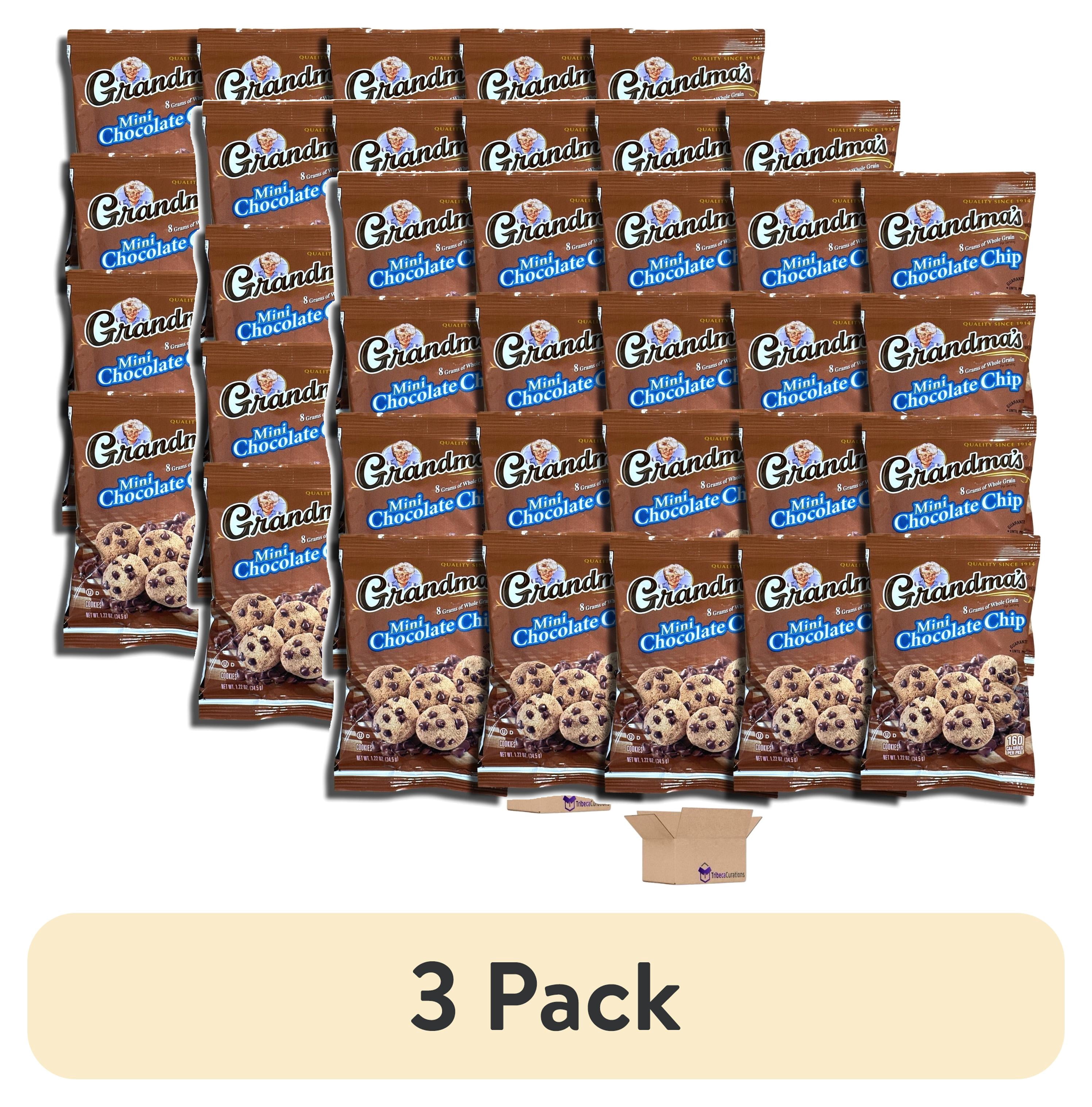(3 pack) Grandma's Grandma's Whole Grain Mini Chocolate Chip Cookies, 1 ...