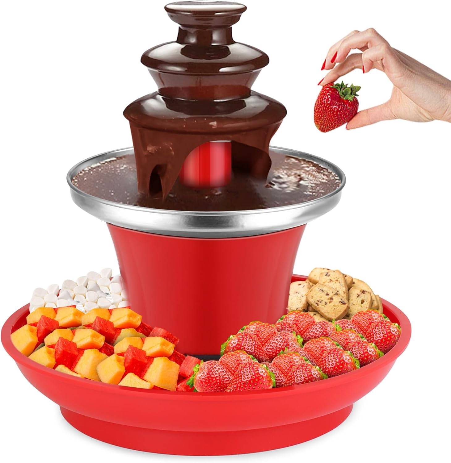 Mini Chocolate Fondue Fountain, Mini Chocolate Melting Pot, MIni Warmer ...