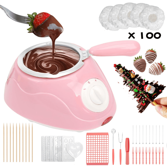 Kusini Chocolate Fondue Pot 10 oz Electric Set with Temperature Control ...