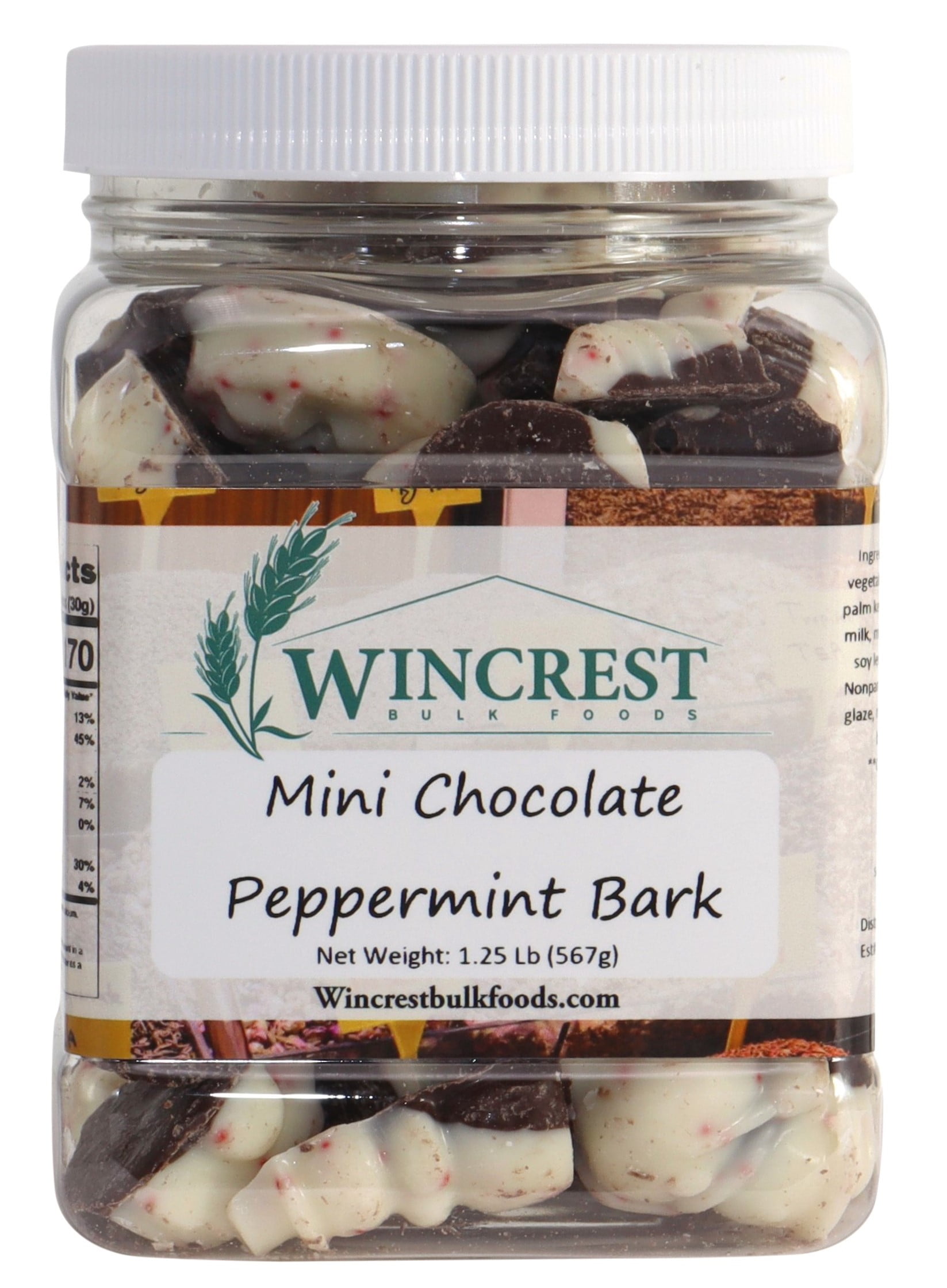 Mini Chocolate Peppermint Bark Bites - 1.25 Lb - Walmart.com