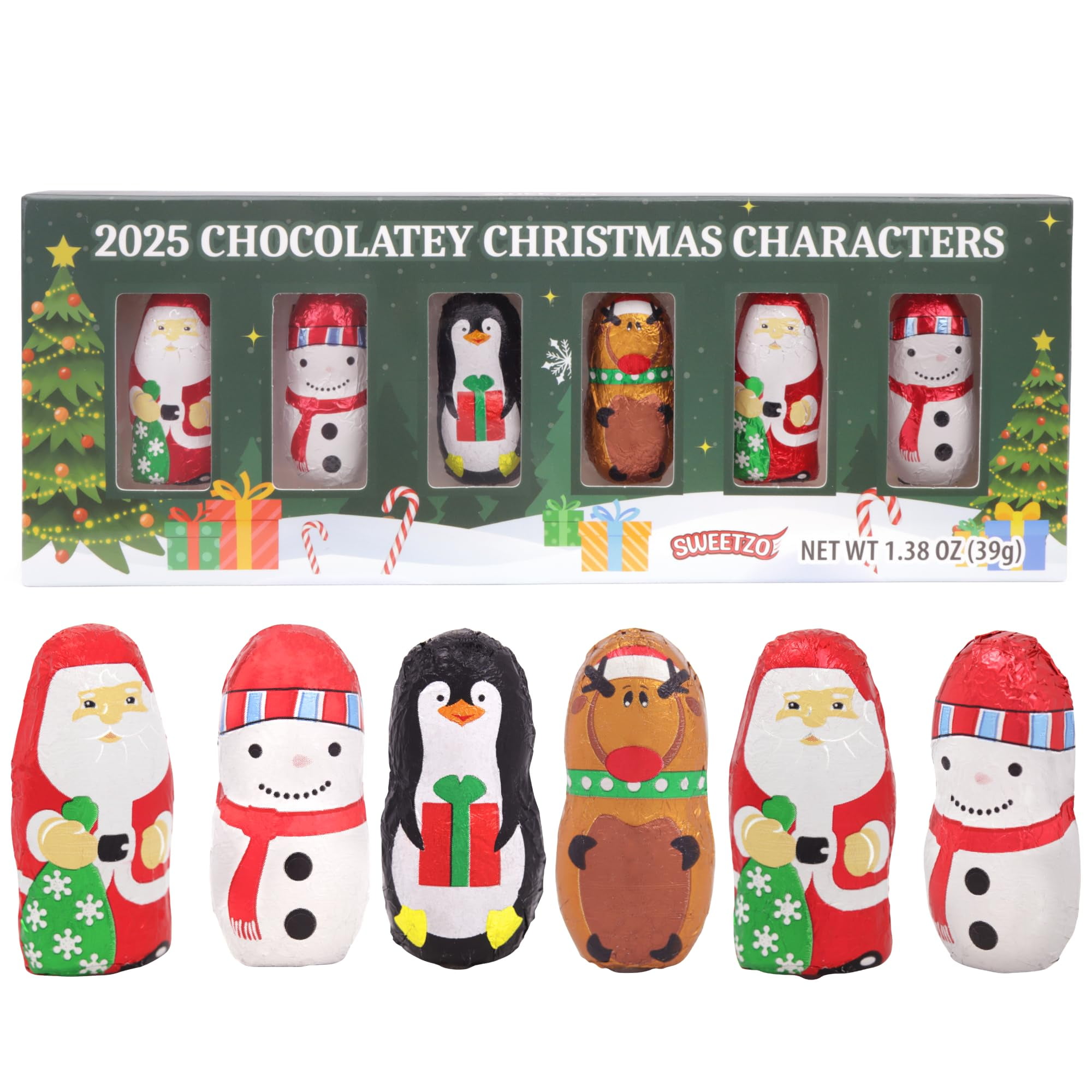 Mini Chocolatey Christmas Characters, Individually MDA05 Foil Wrapped ...
