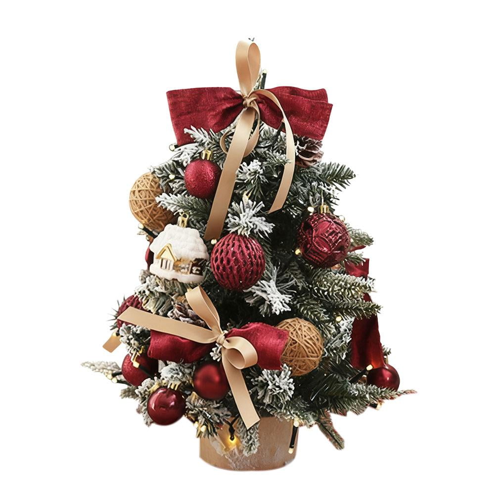 Mini Christmas Tree,18Inch Small Christmas Tree with Xmas Ball,Mini ...