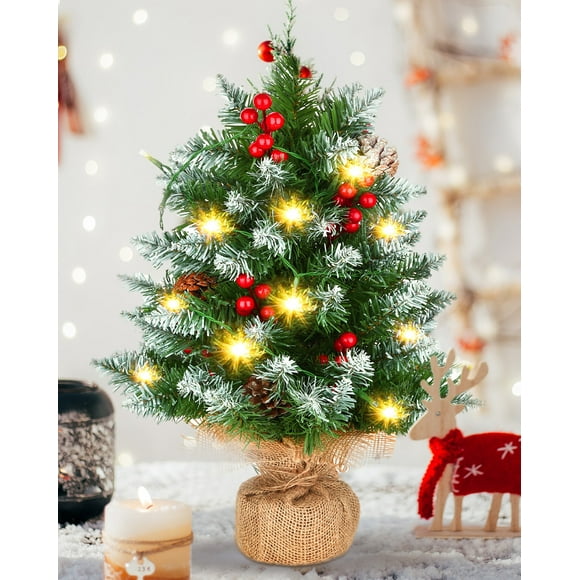Desktop Christmas Tree With Lights