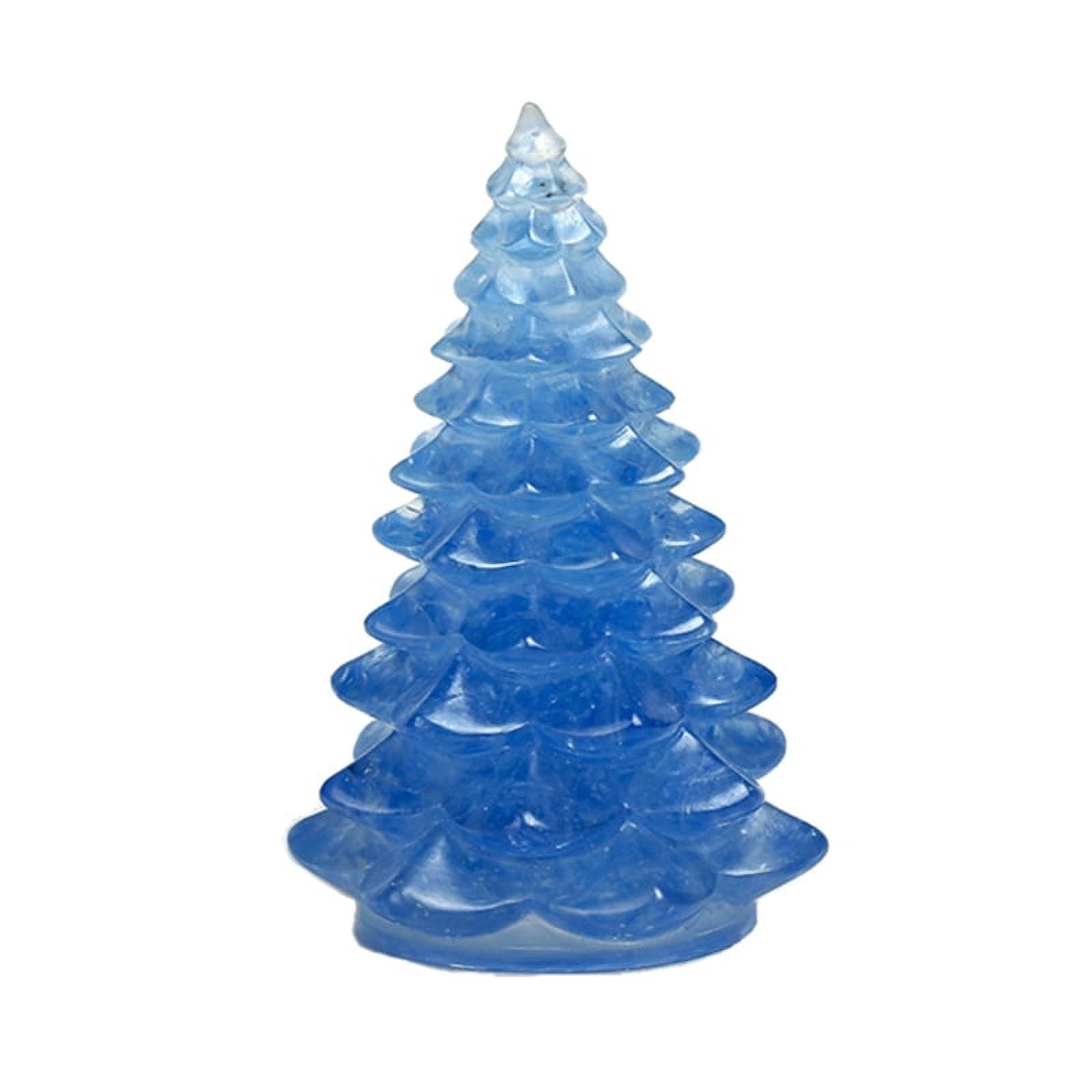 Mini Christmas Tree Figurine Crystal Resin Tree Statue Ornament Crafts ...