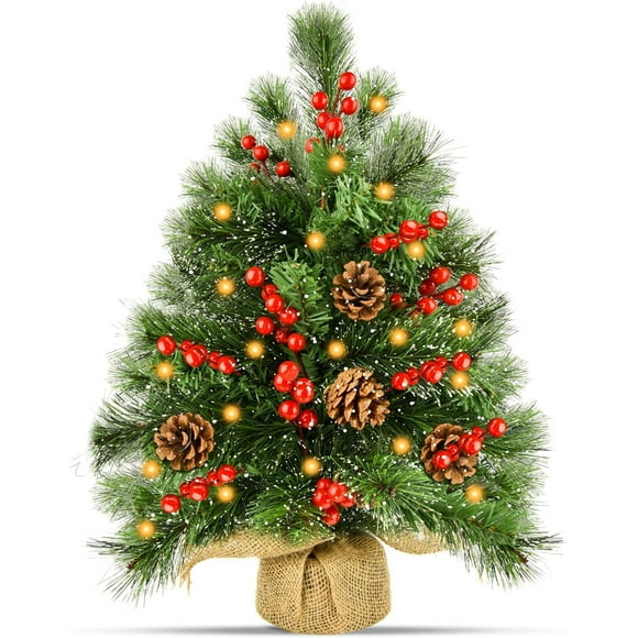 Miniature Lighted Christmas Trees