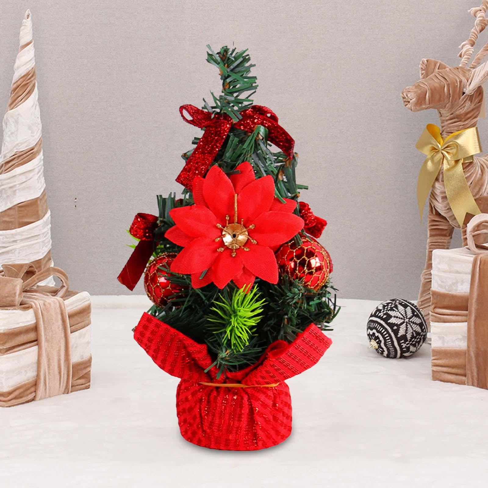 Mini Christmas Tree Realistic Artificial Xmas Tree for Shelf Desktop ...