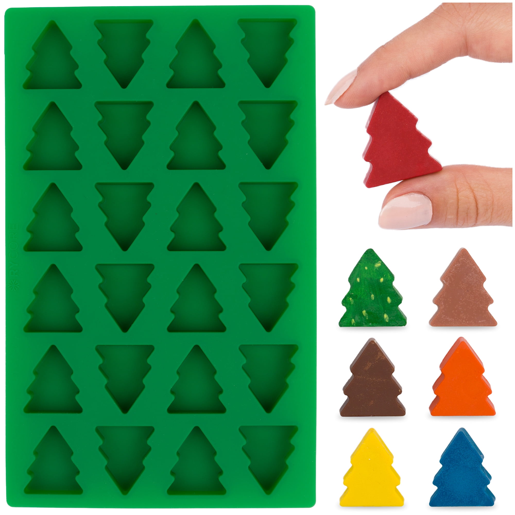Group Vertical Mini Christmas Tree Silicone Mold, Green, for Chocolates ...