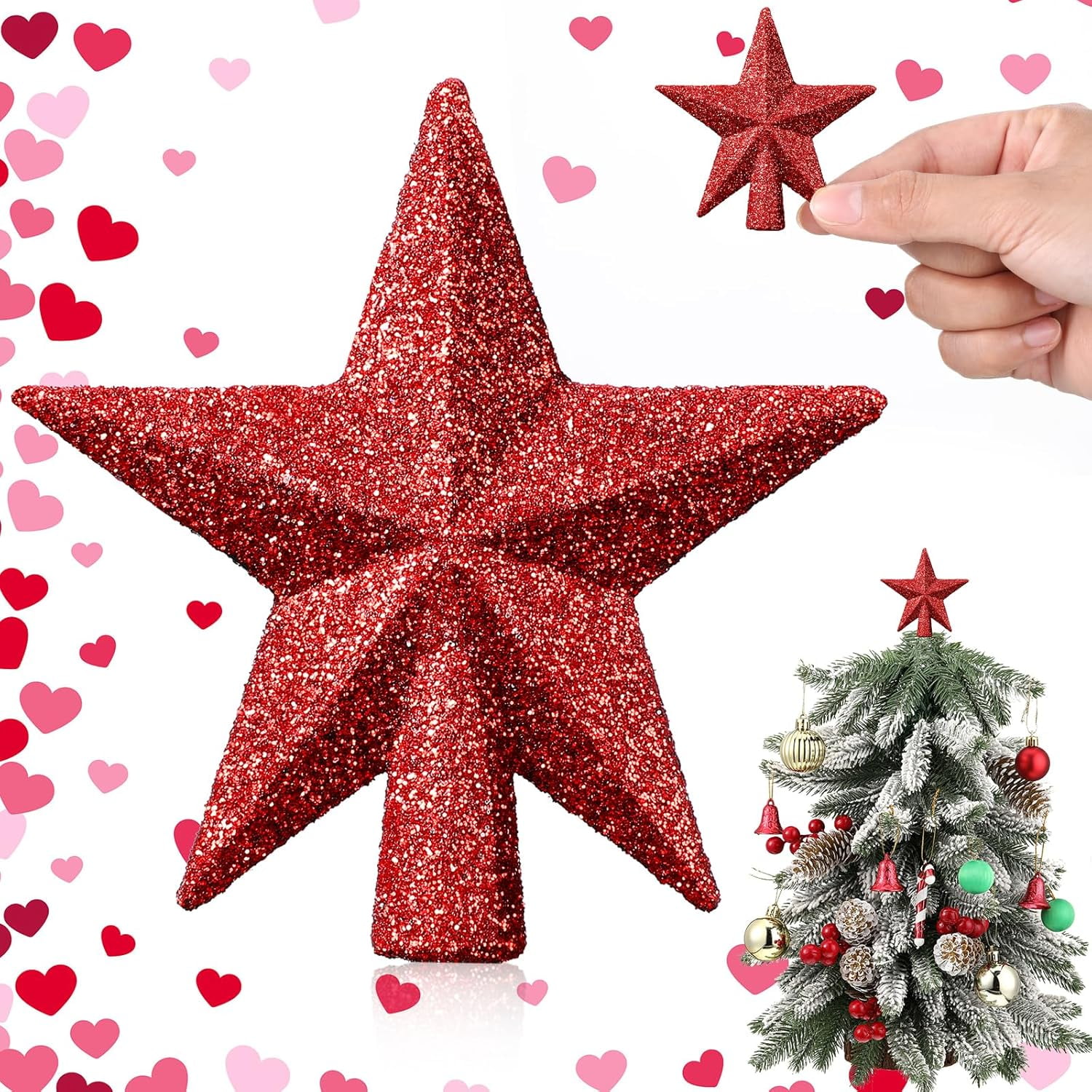 Mini Christmas Tree Topper Small Star Treetop for Christmas Tree Star ...