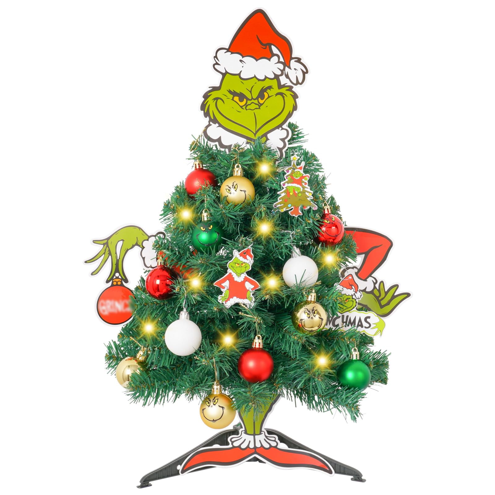 Mini Christmas Tree with Head Arms Legs Tabletop Small Christmas Tree ...