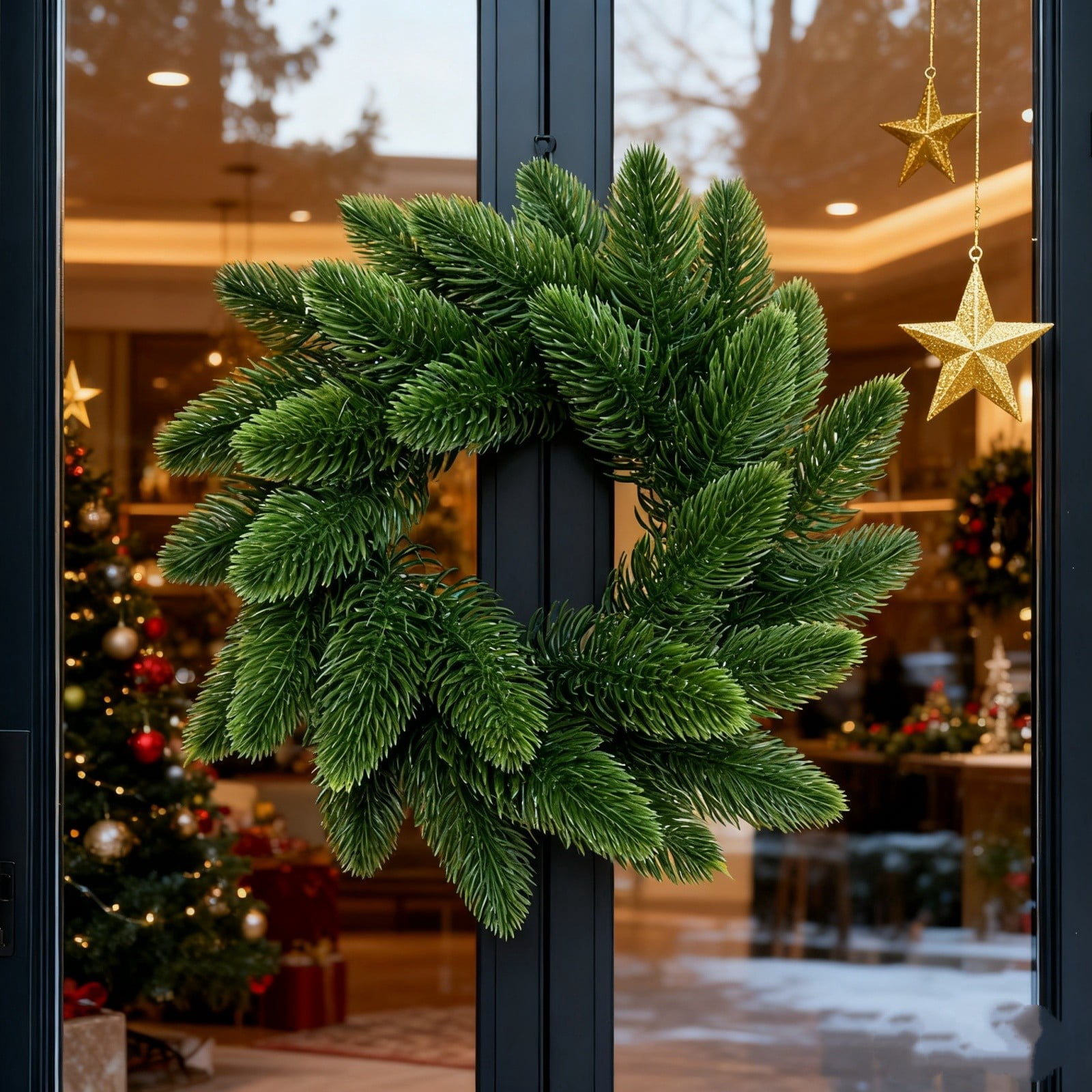 Mini Christmas Wreaths Outdoor Realistic 8 Inch Small Artificial Winter ...