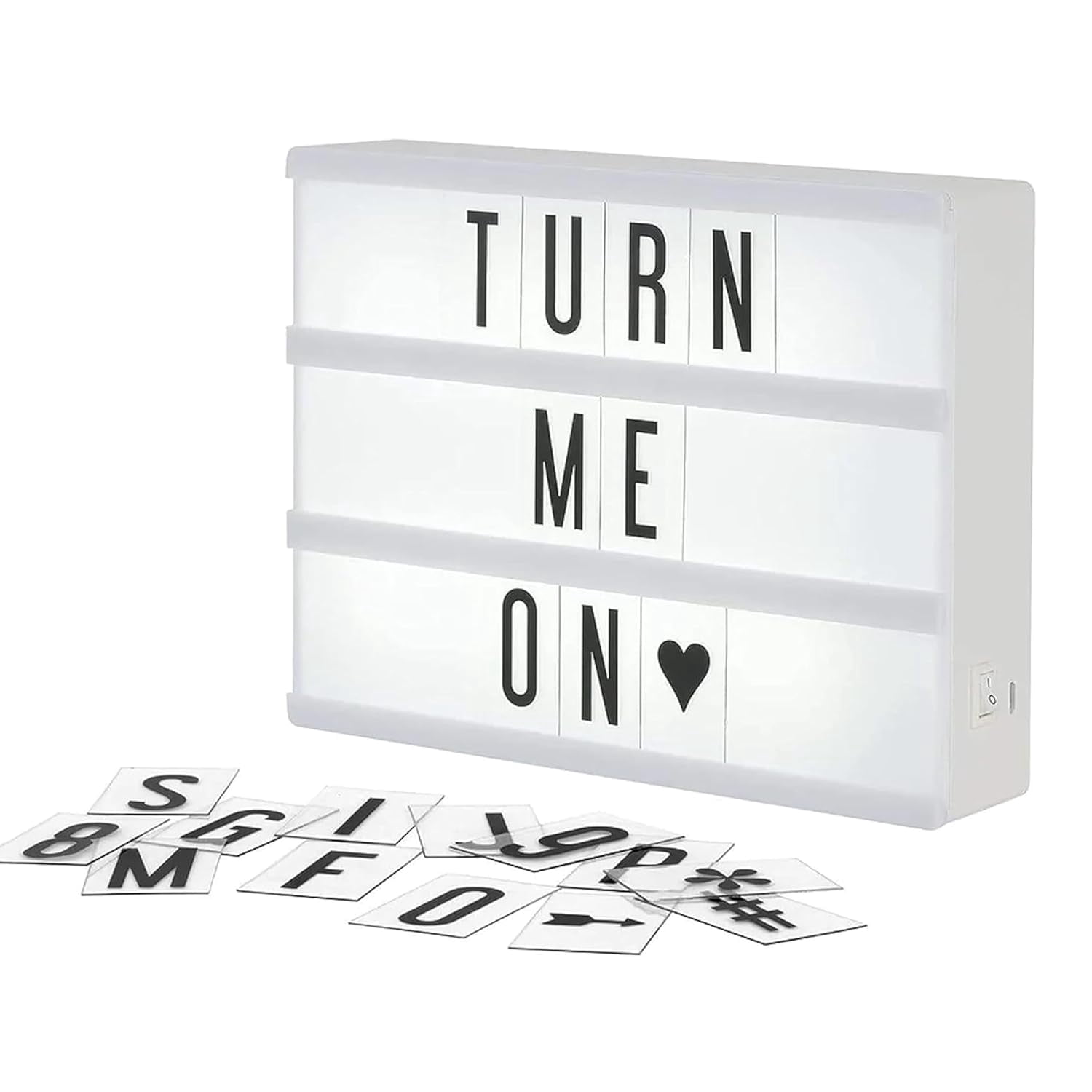 Mini Cinema Lightbox, 8"x6" - Personalized Light Box Sign with 100 ...