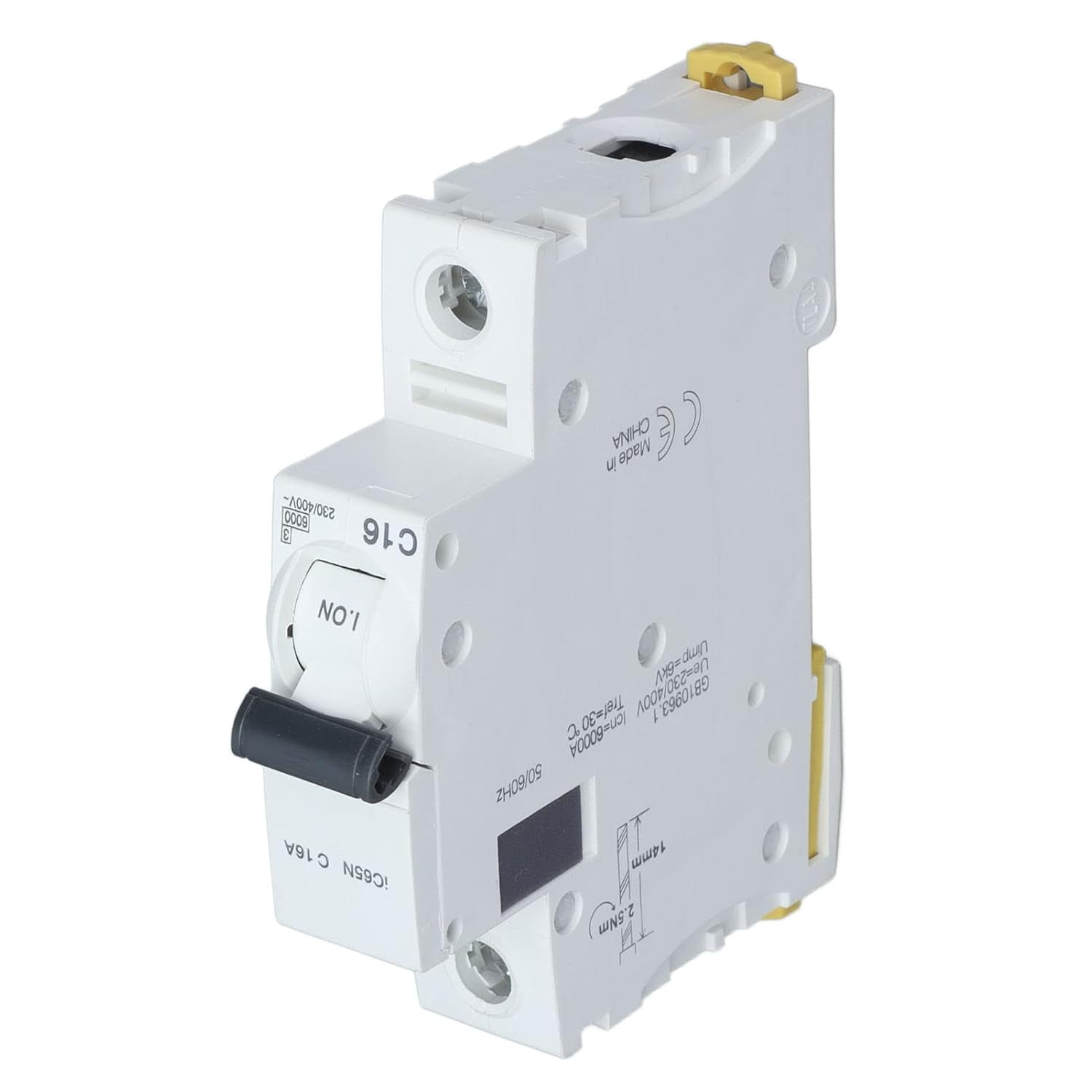 Mini Circuit Breaker, 1P 16A Residual Current Breakers Low Voltage ...