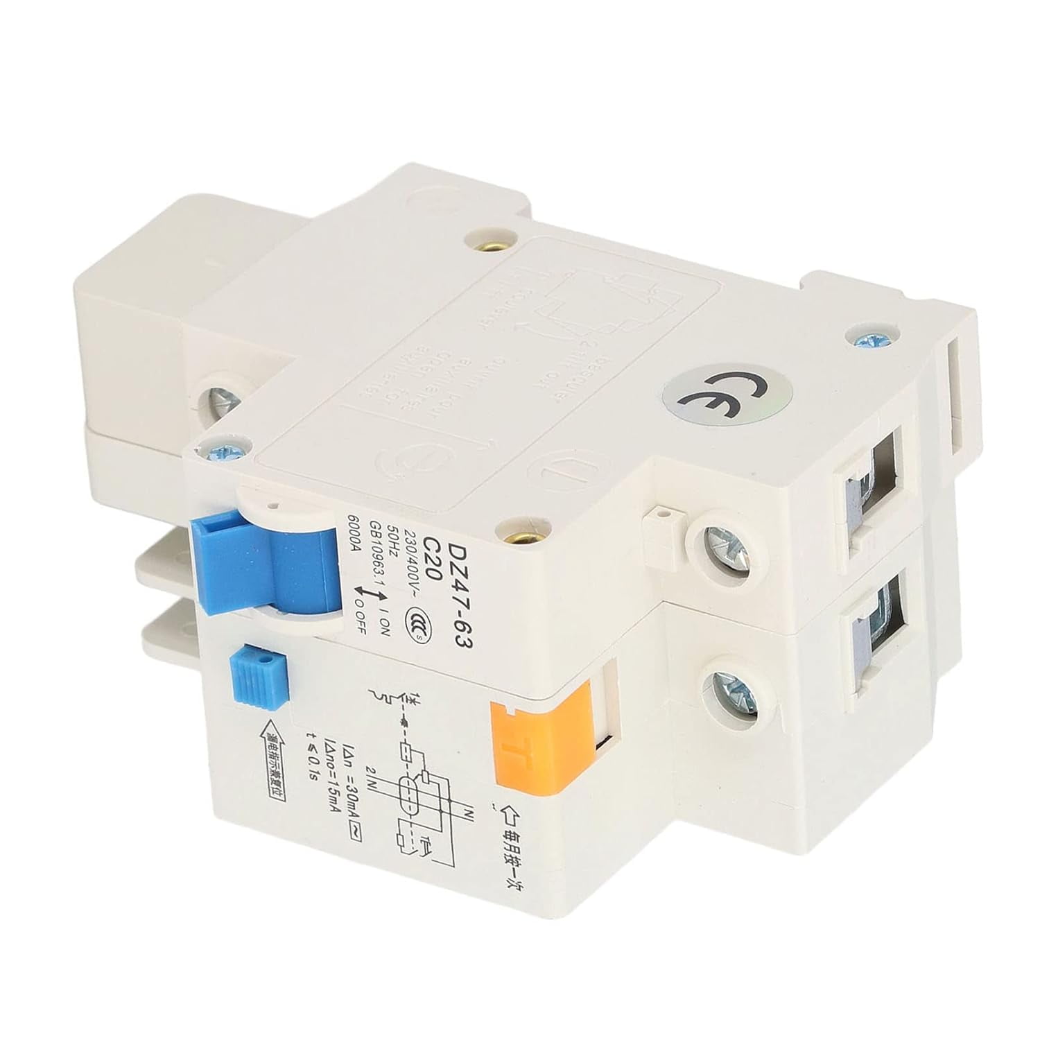 Mini Circuit Breaker, Circuits Breakers 6000A Breaking Capacity 1PN Sensitive for Home - Walmart.com