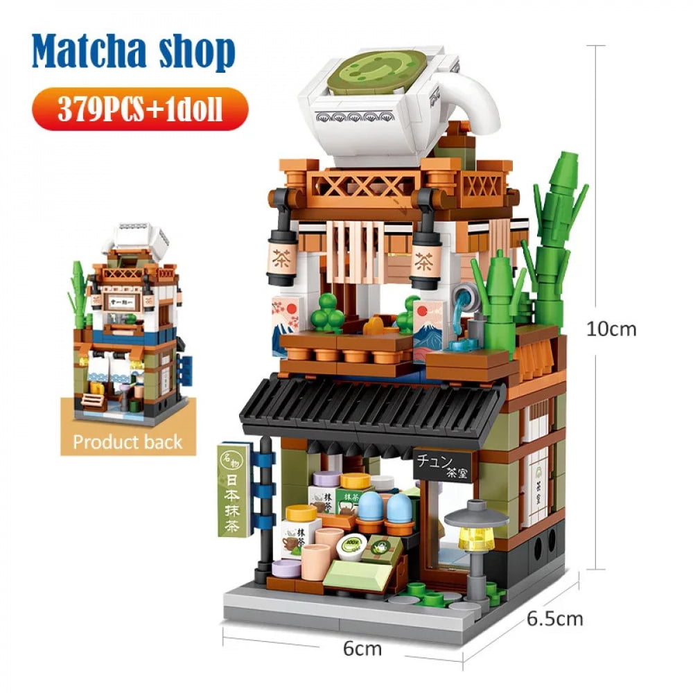 Mini City Street View Noodle Shop House Building Blocks 4 in 1 Japanese Architecture Friends ...