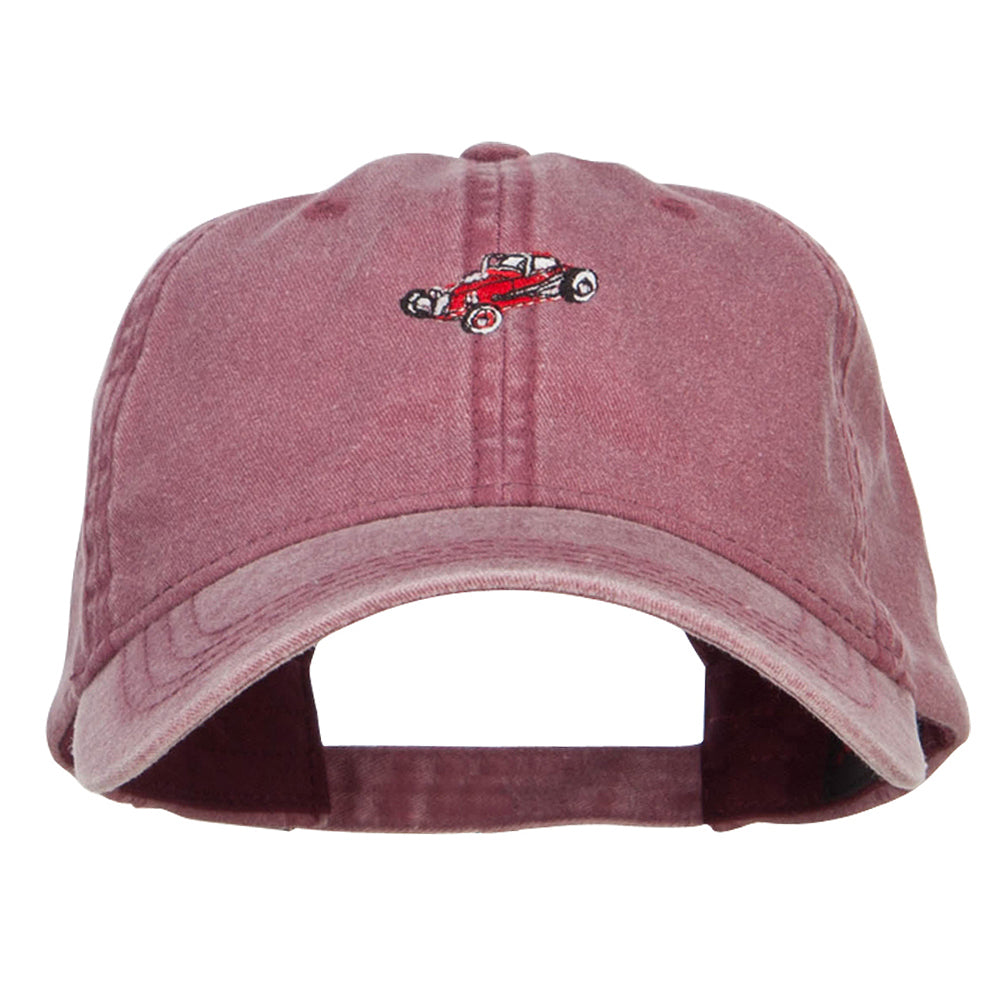 Mini Classic Car Embroidered Washed Cap - Maroon OSFM - Walmart.com